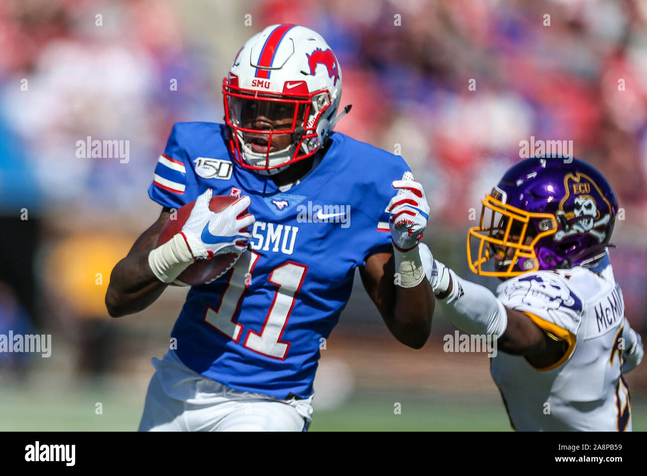 Dallas, Texas, USA. 9th Nov, 2019. Southern Methodist Mustangs wide ...