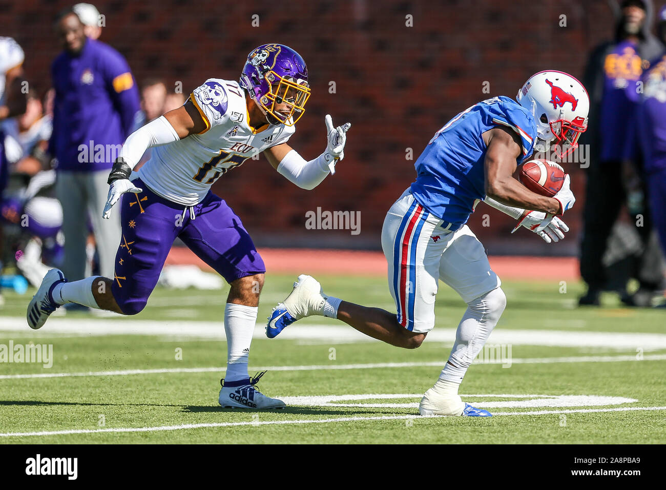 Dallas, Texas, USA. 9th Nov, 2019. Southern Methodist Mustangs wide ...