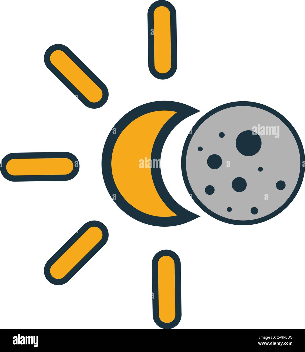 Solar eclipse illustration Cut Out Stock Images & Pictures - Alamy