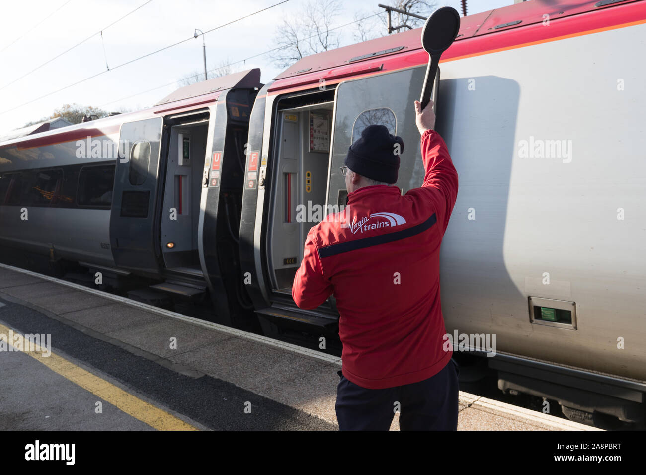 Virgin Rail Team Staff Stock Photo - Alamy
