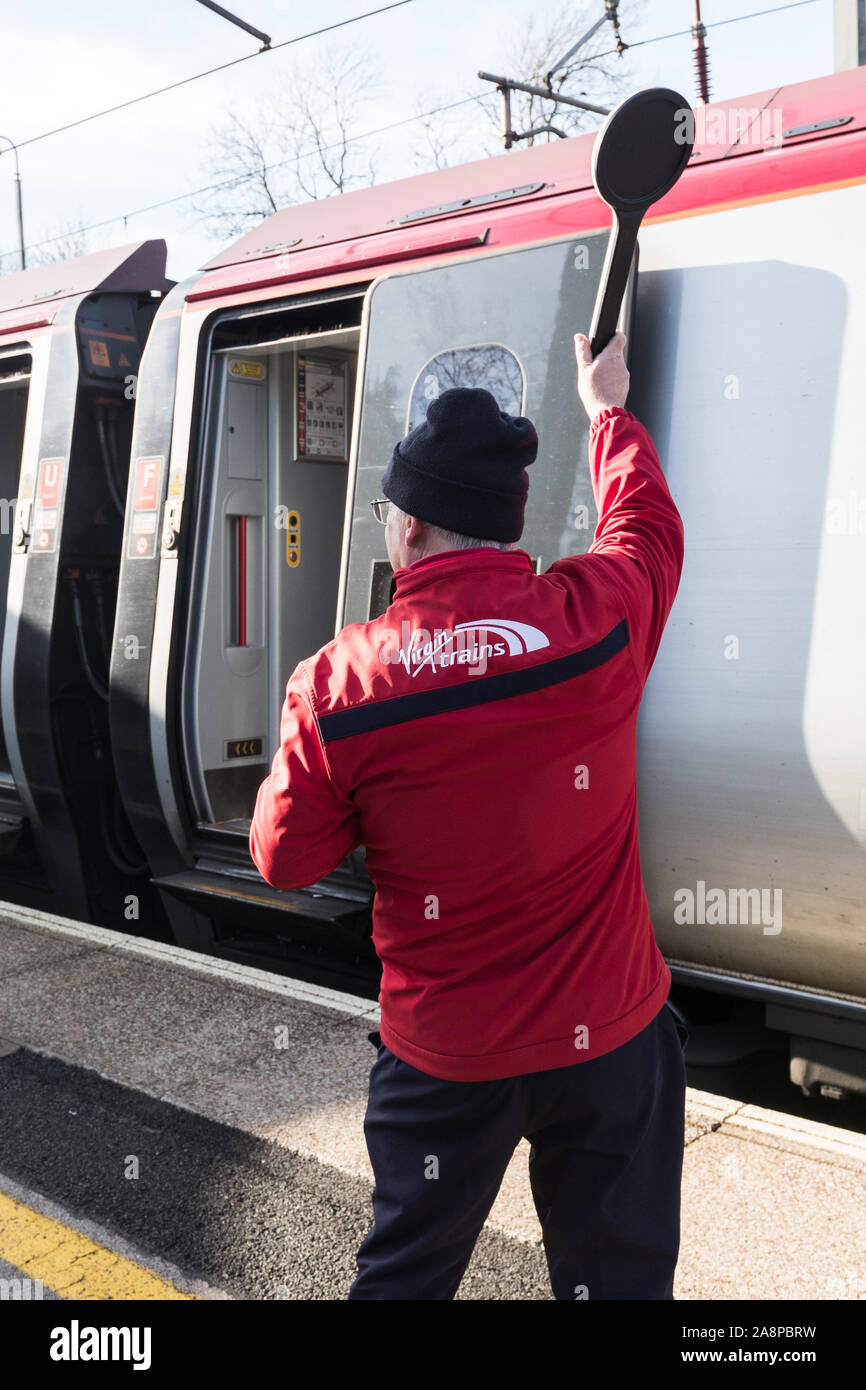 Virgin Rail Team Staff Stock Photo - Alamy