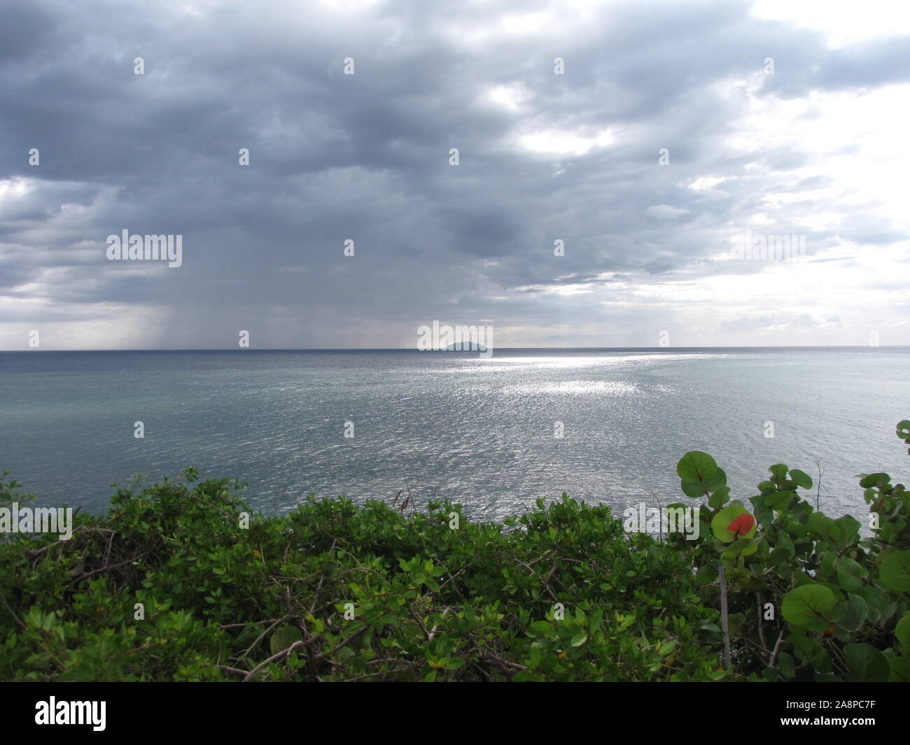 View of Desecheo Island from Rincón, Puerto Rico Stock Photo - Alamy