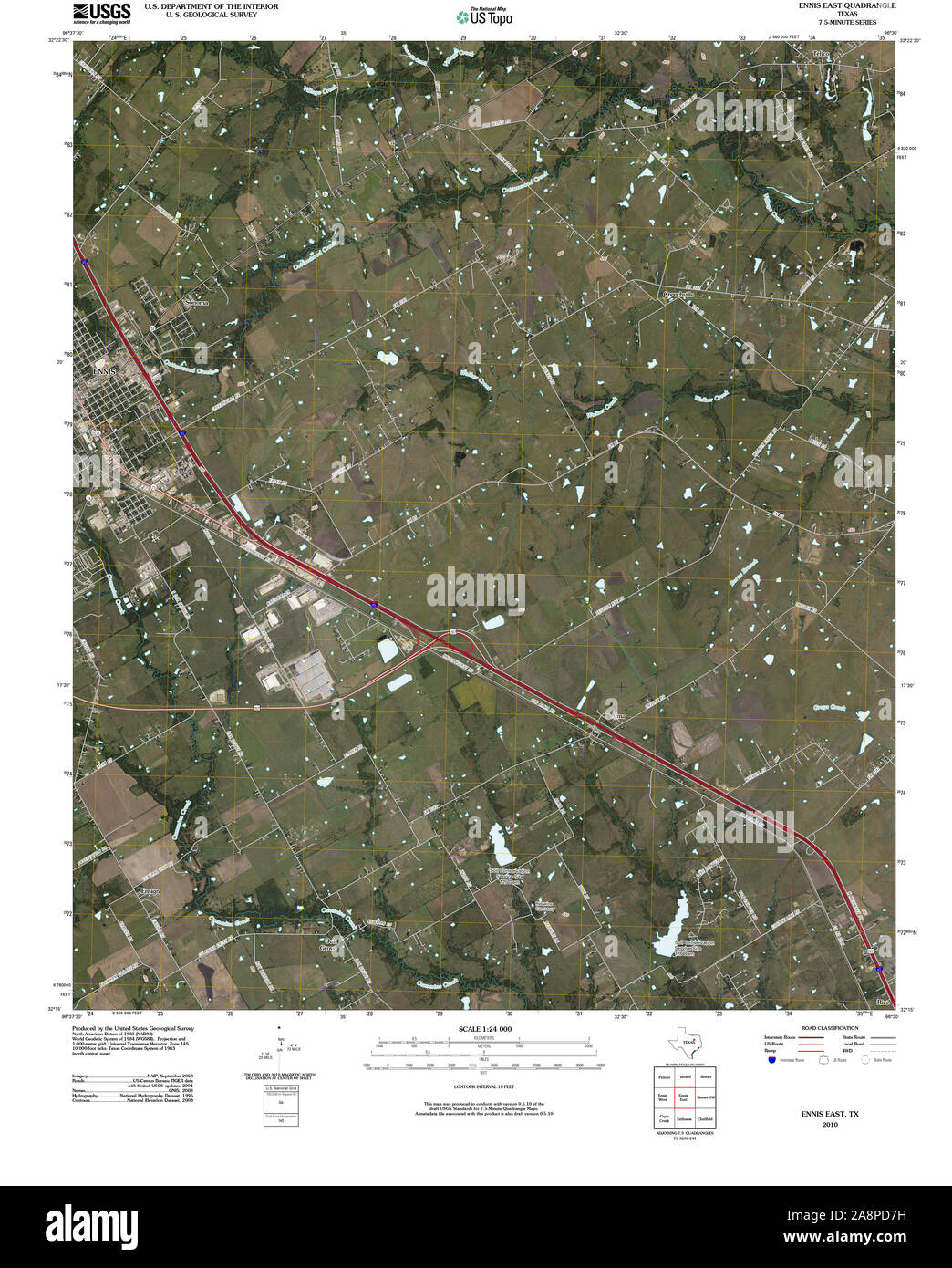 Map of ennis hi-res stock photography and images - Alamy