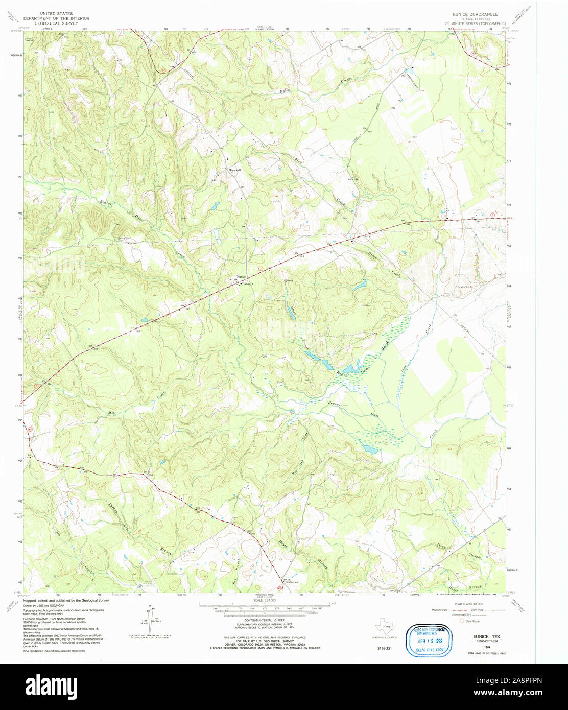 Eunice map hi-res stock photography and images - Alamy