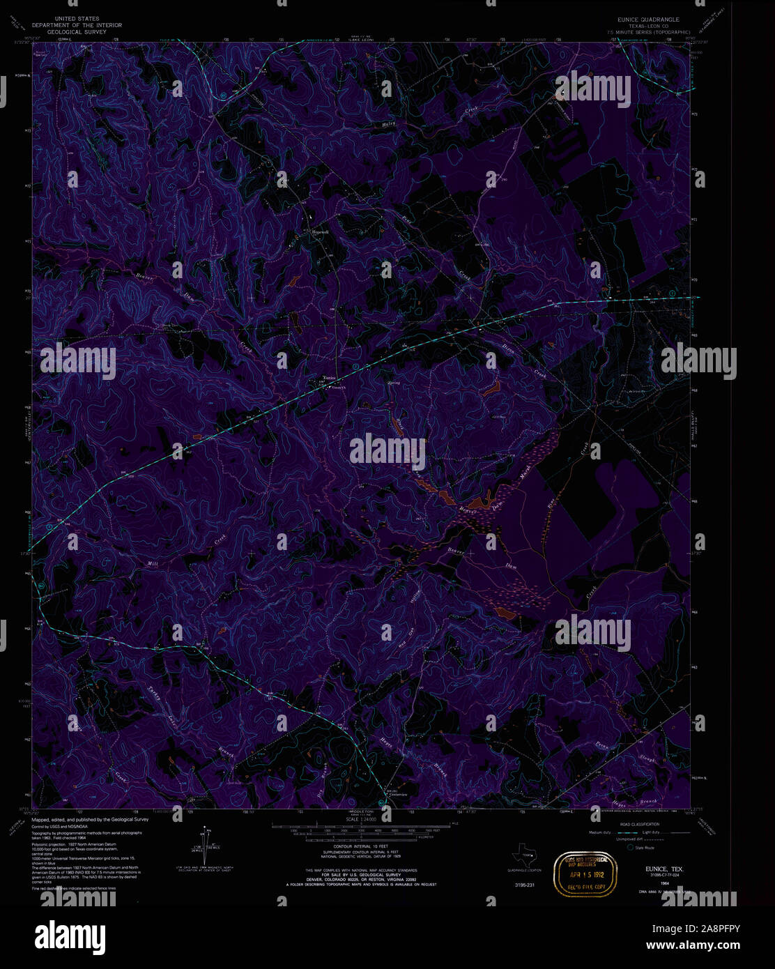 Eunice map hi-res stock photography and images - Alamy