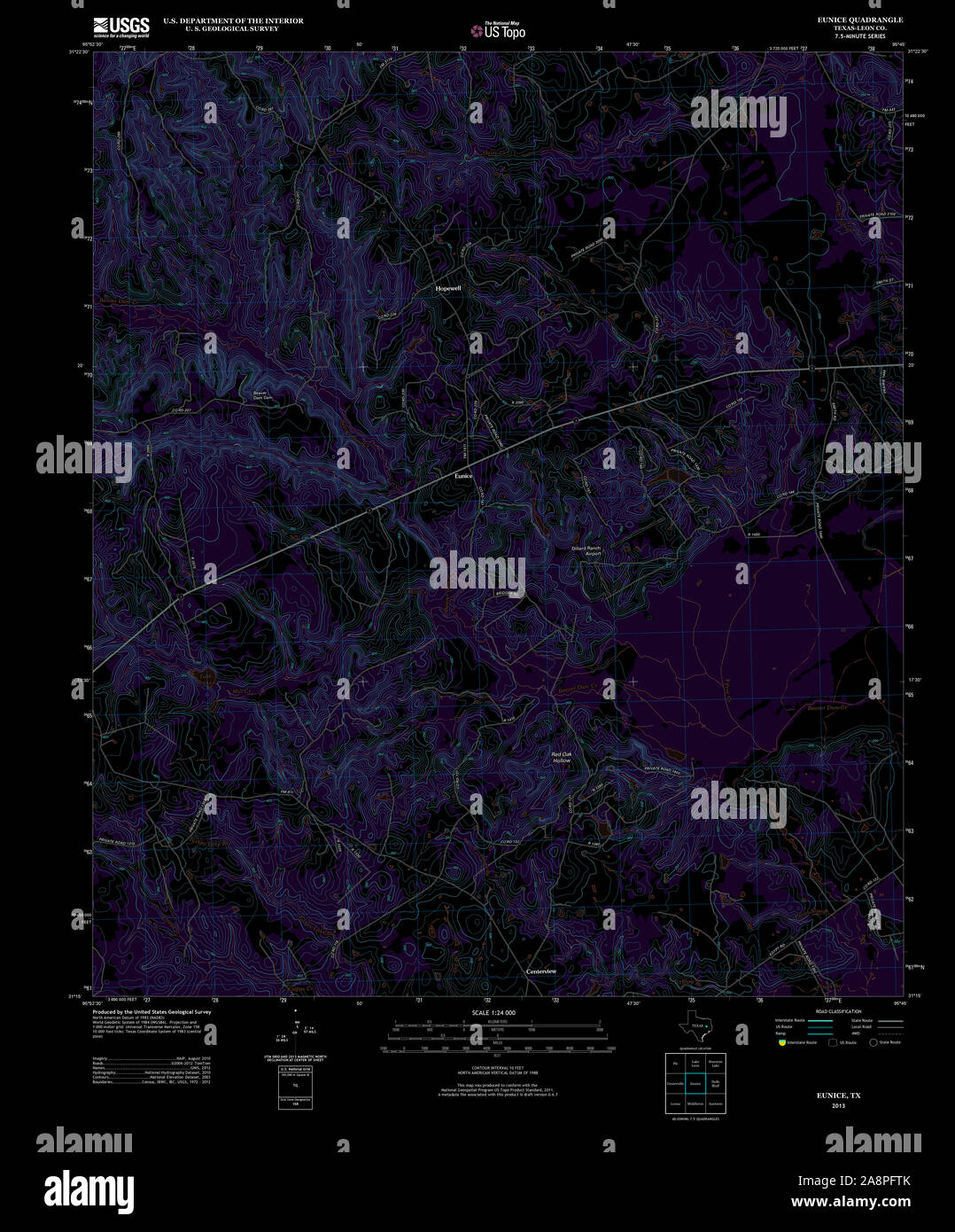 Eunice map hi-res stock photography and images - Alamy