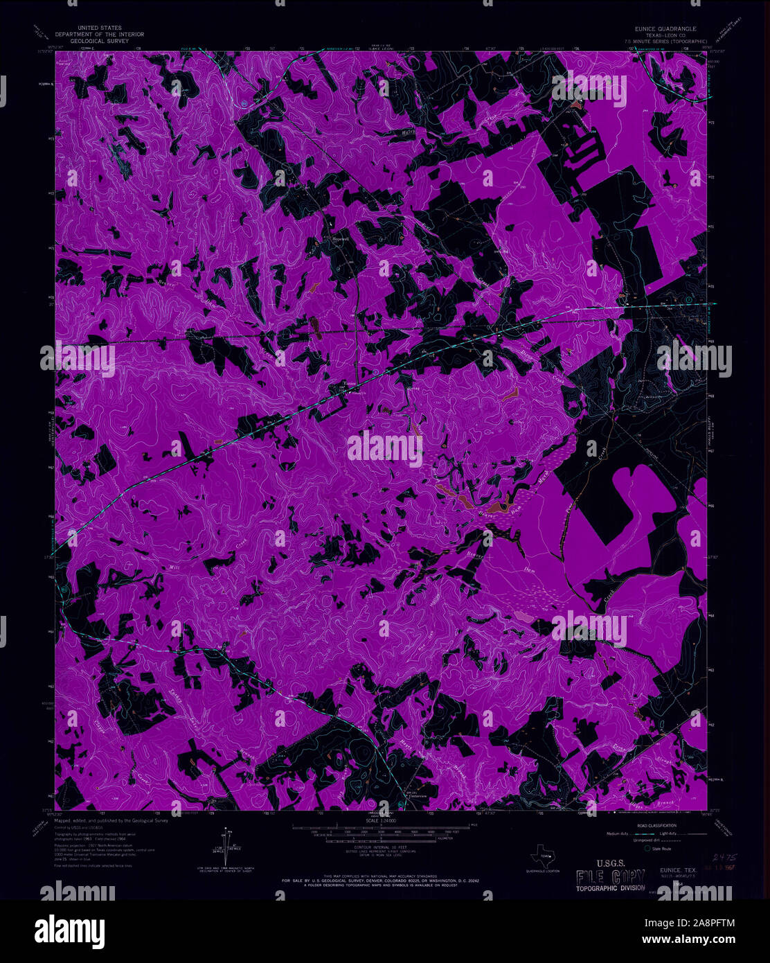 Eunice map hi-res stock photography and images - Alamy