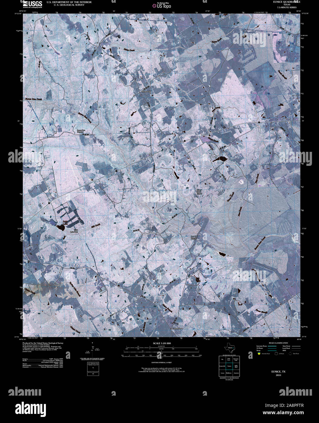 Eunice map hi-res stock photography and images - Alamy