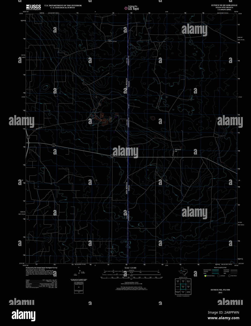 Map of eunice High Resolution Stock Photography and Images - Alamy