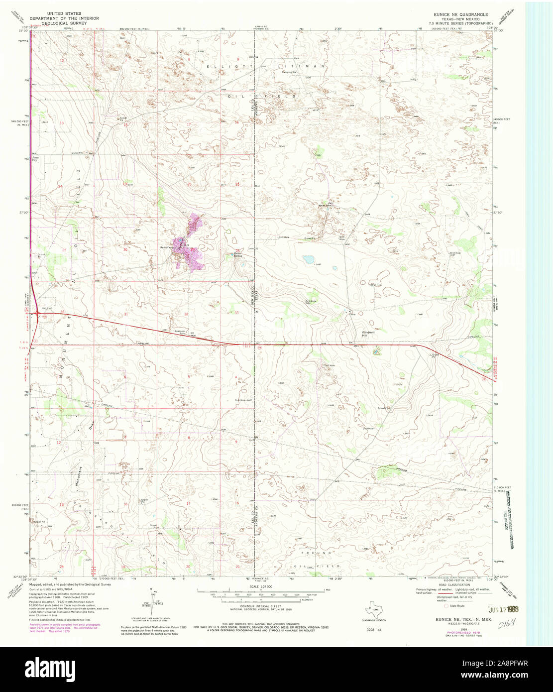 Eunice map hi-res stock photography and images - Alamy