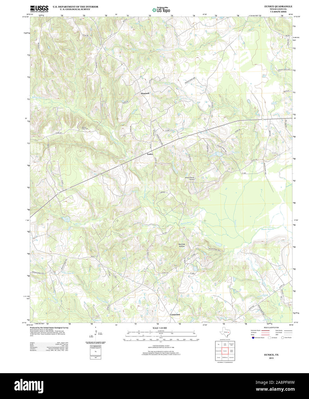 Eunice map hi-res stock photography and images - Alamy
