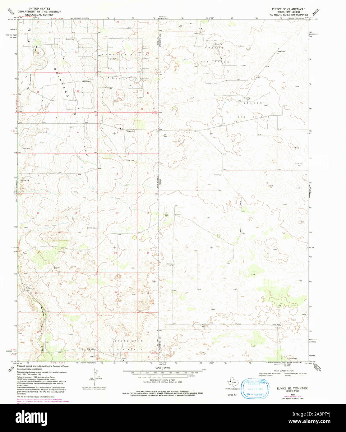 Eunice map hi-res stock photography and images - Alamy