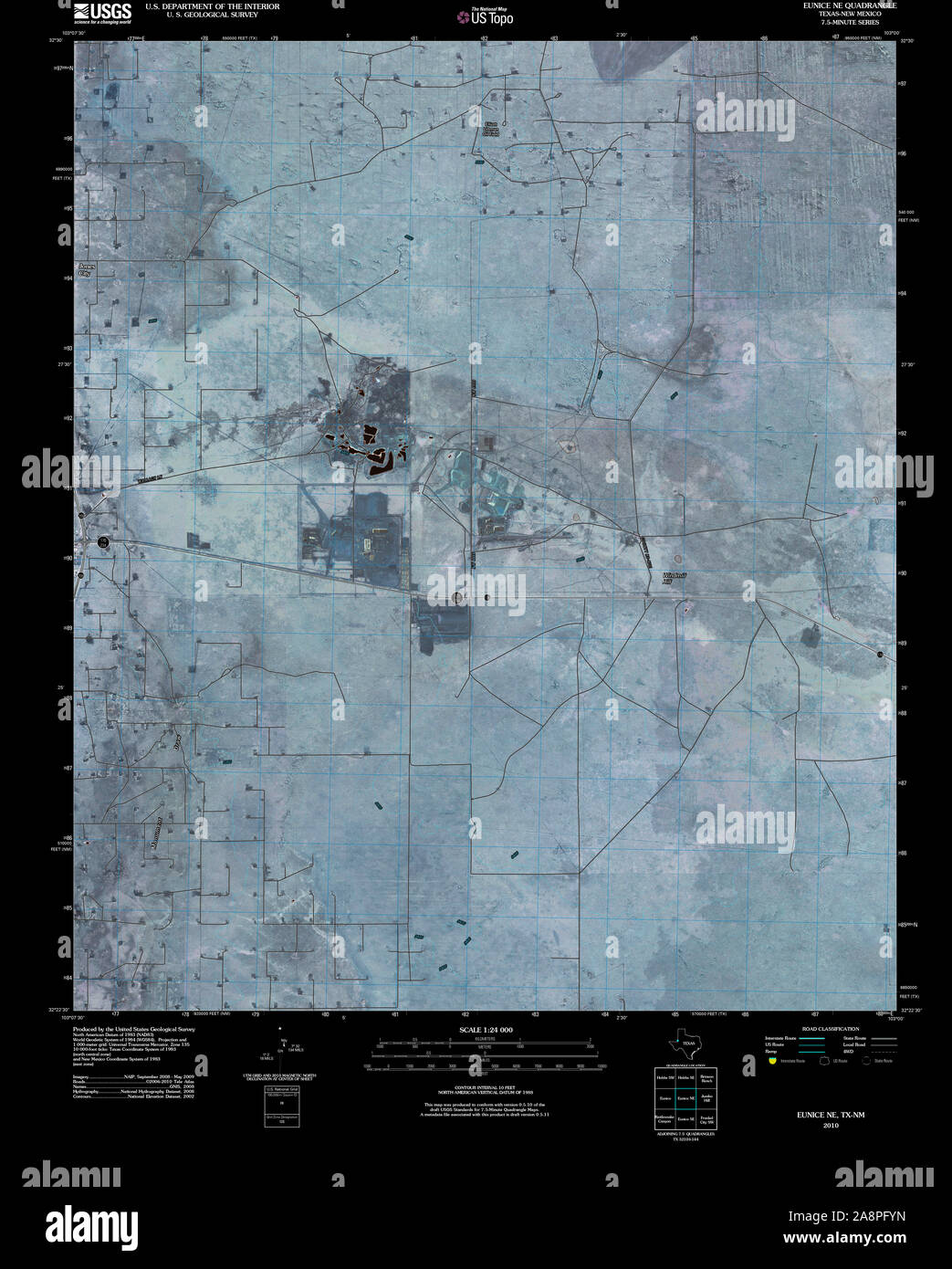 Eunice map hi-res stock photography and images - Alamy