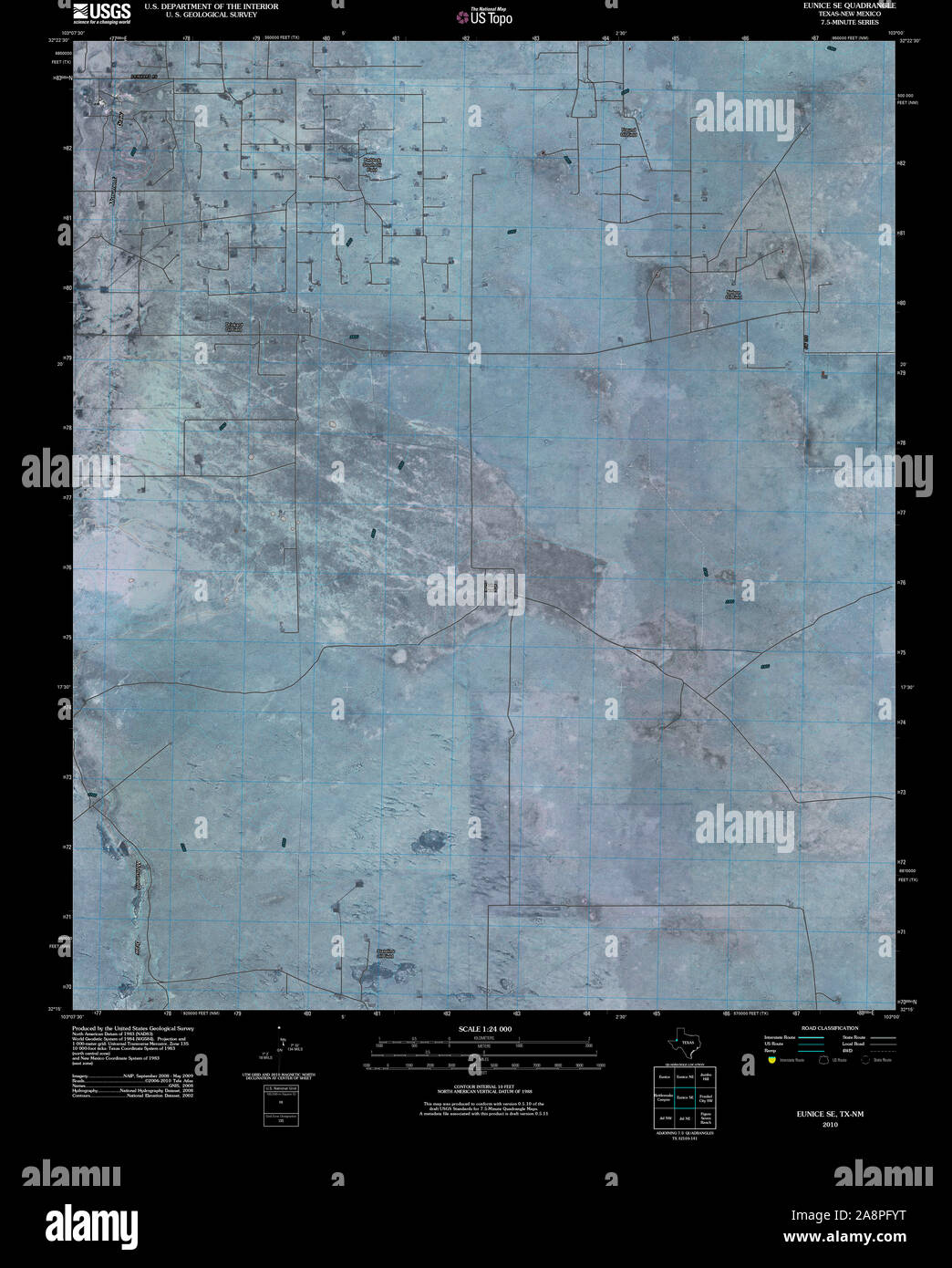 Eunice map hi-res stock photography and images - Alamy