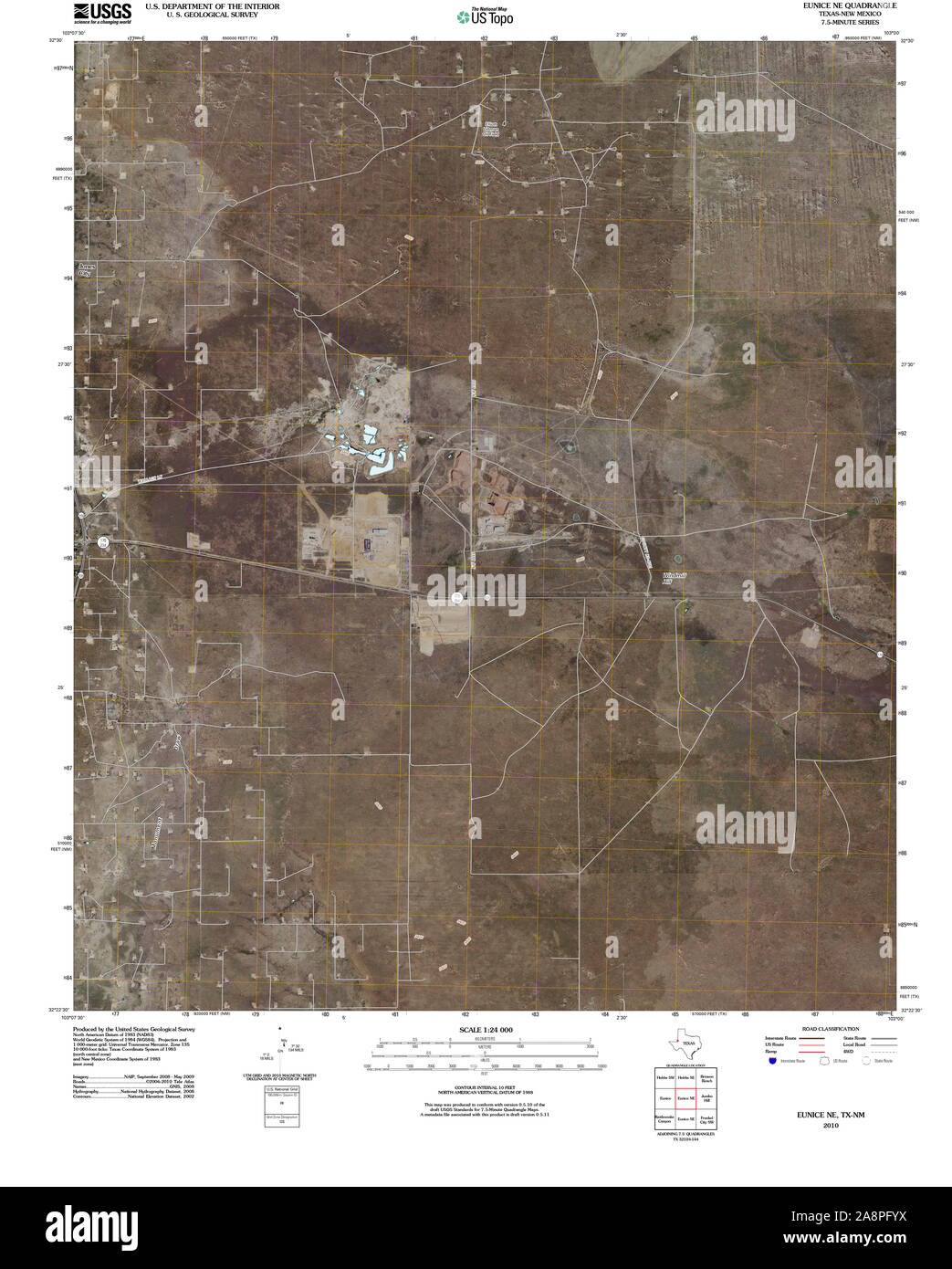 Eunice map hi-res stock photography and images - Alamy