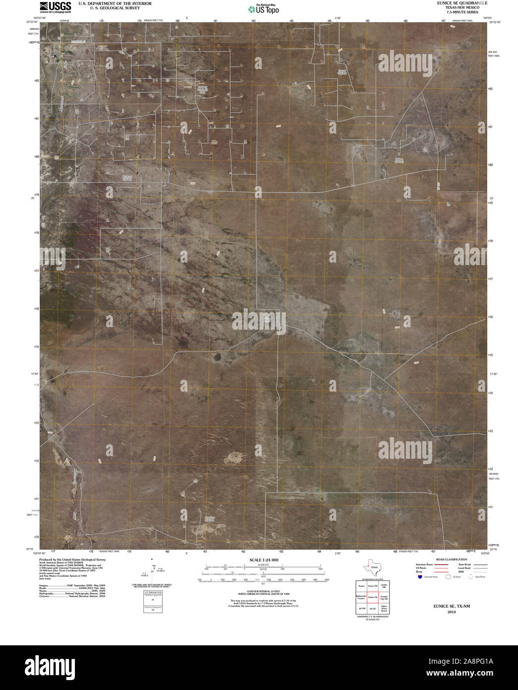Eunice map hi-res stock photography and images - Alamy