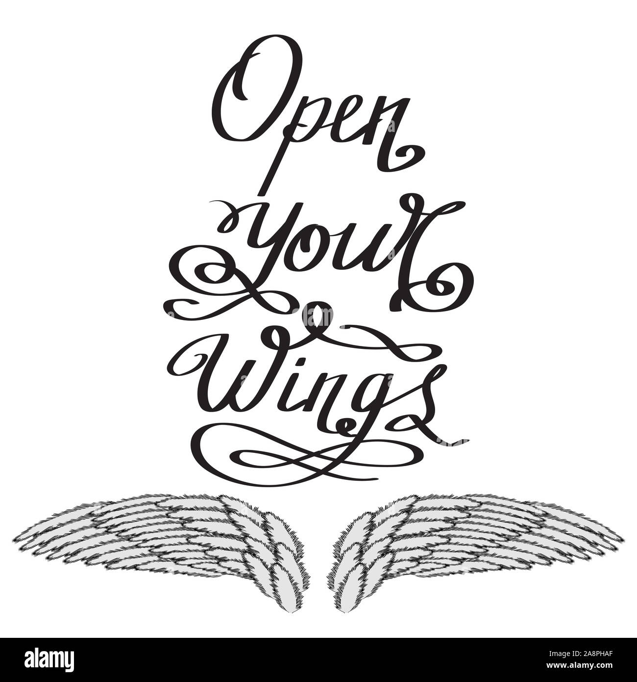 Open wings vintage style Cut Out Stock Images & Pictures - Alamy