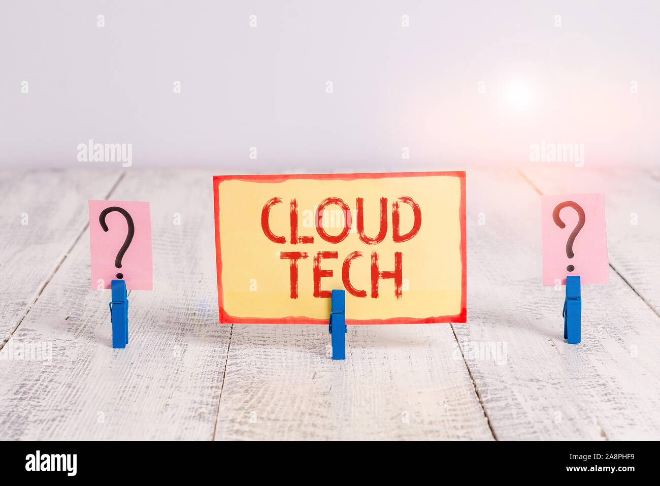 Text sign showing Cloud Tech. Business photo text storing and accessing data and programs over ...