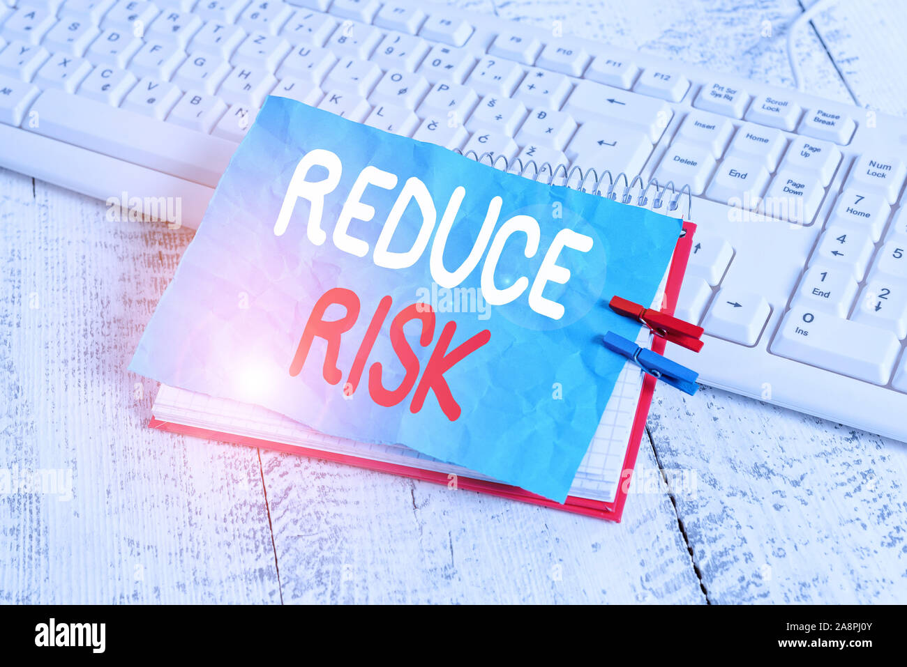 Word writing text Reduce Risk. Business photo showcasing lessen the ...