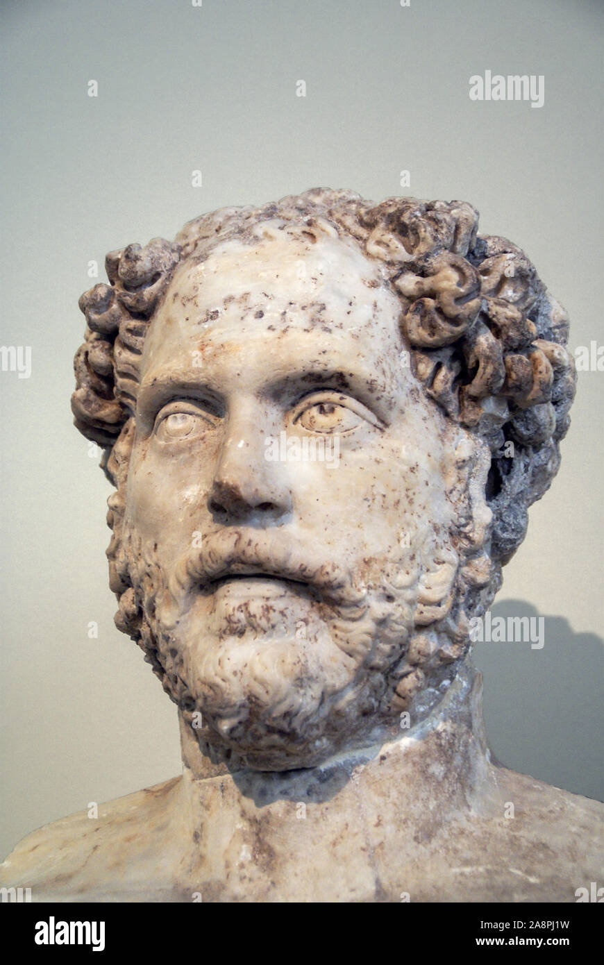 Bust or head of a male statue - National Archaeological Museu, Athens ...