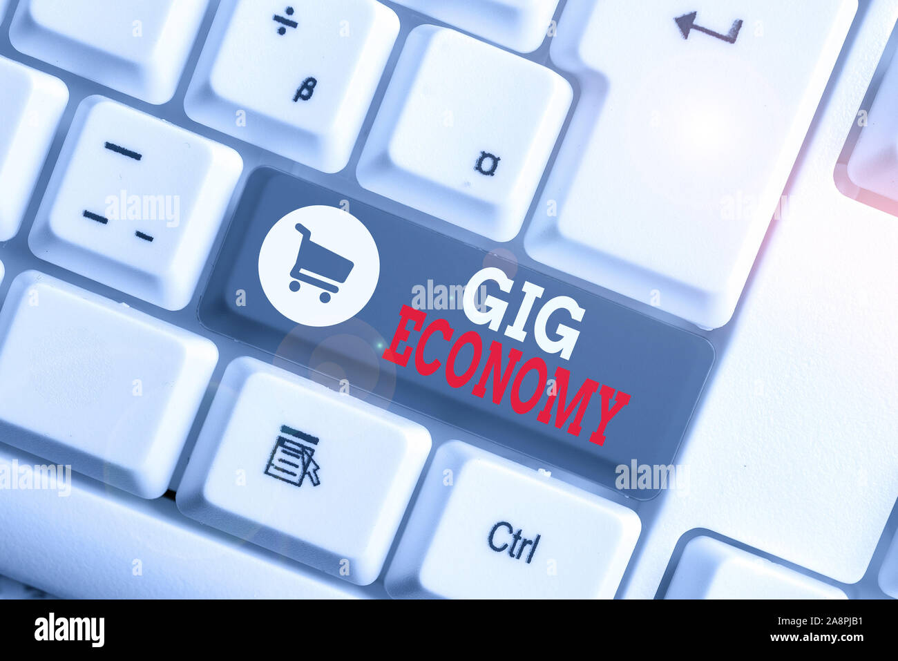 Conceptual hand writing showing Gig Economy. Concept meaning free ...