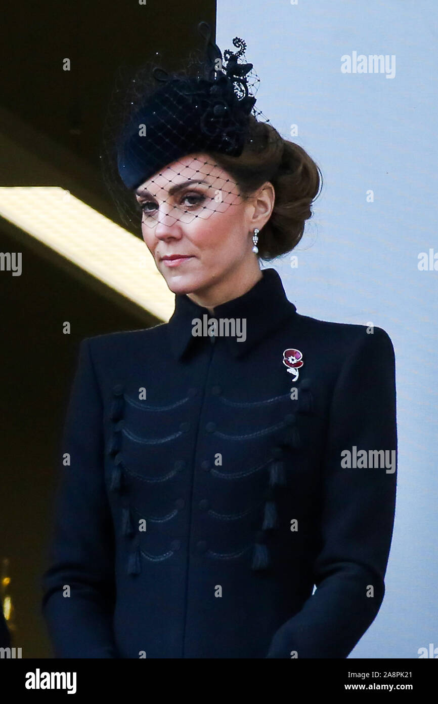 Catherine, Duchess of Cambridge attends the annual Remembrance Sunday ...