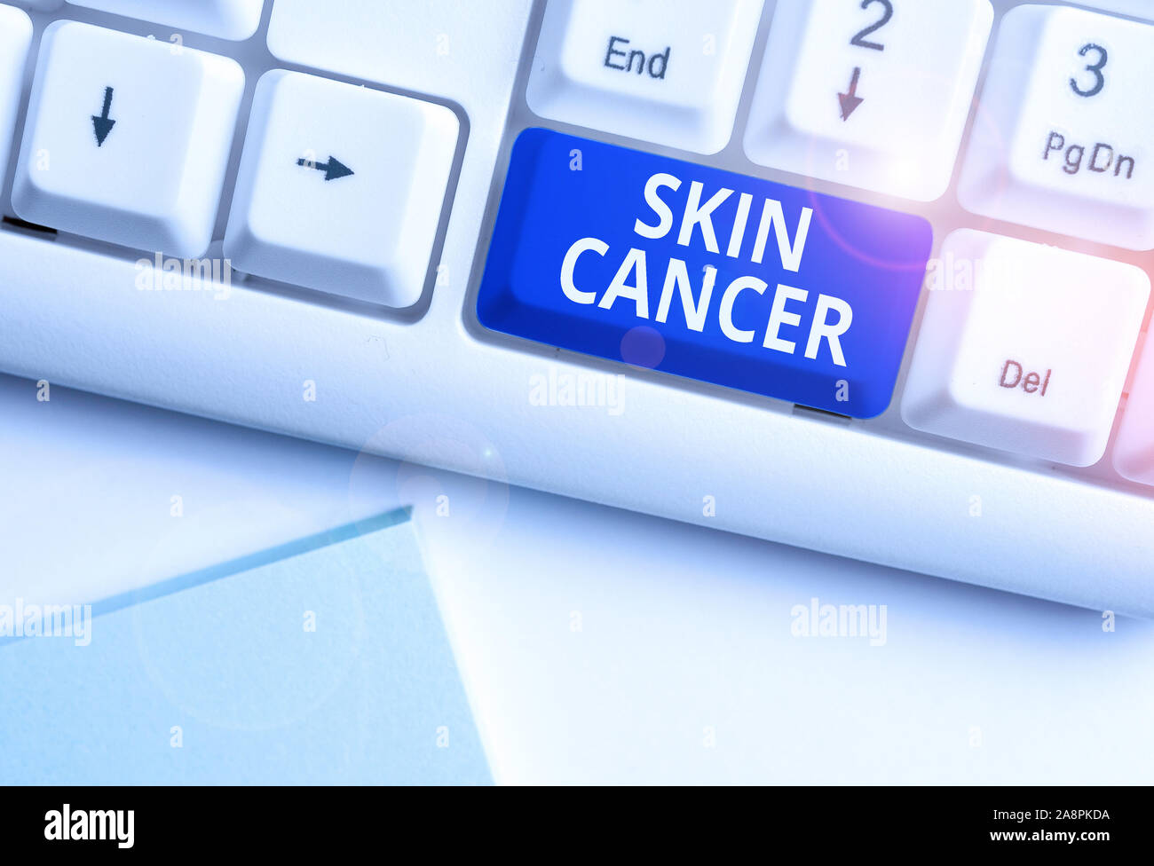 Conceptual hand writing showing Skin Cancer. Concept meaning ...