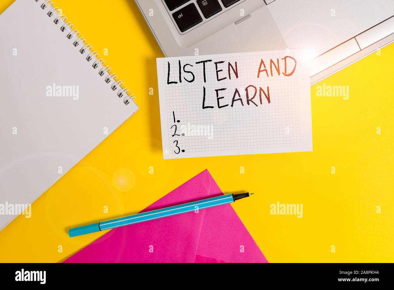Conceptual hand writing showing Listen And Learn. Concept meaning Pay ...