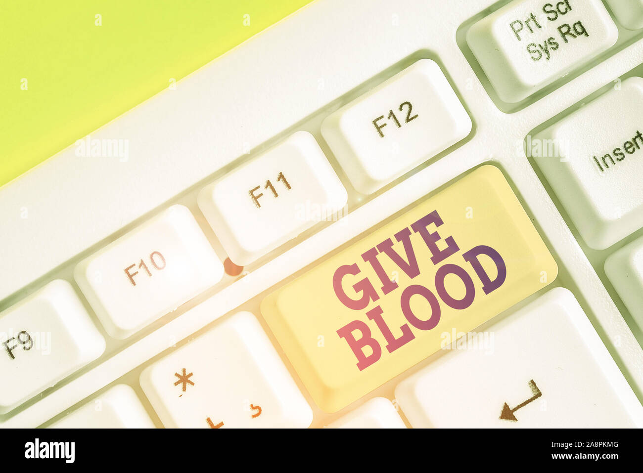 Handwriting text writing Give Blood. Conceptual photo demonstrating ...