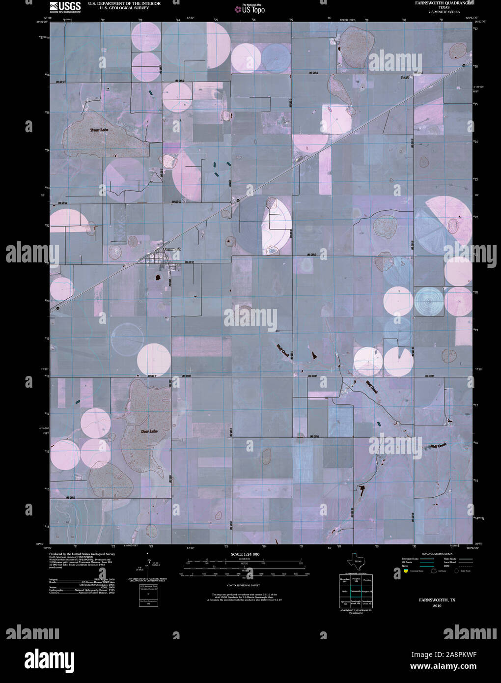 Map of farnsworth texas hi-res stock photography and images - Alamy
