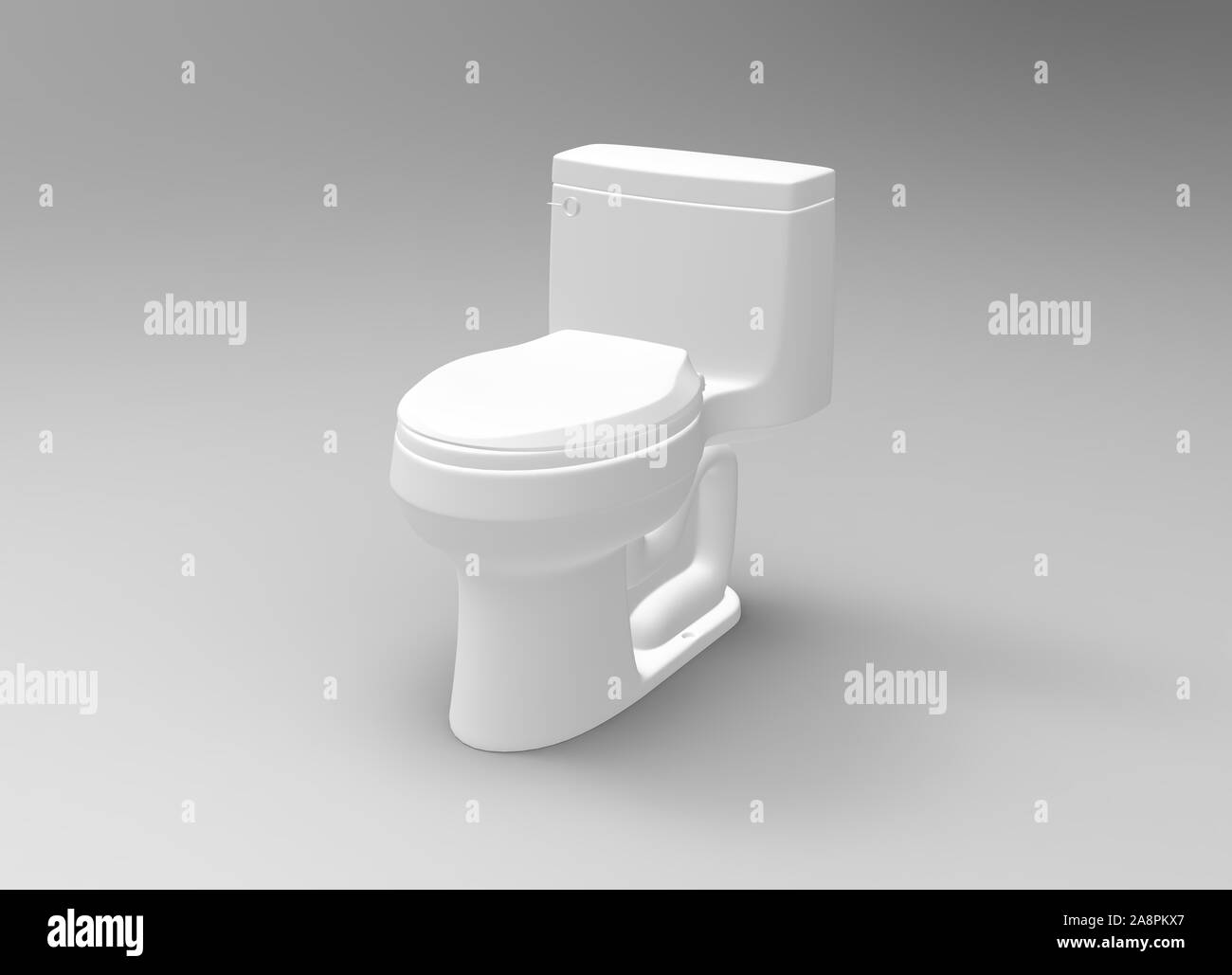 White toilet object 3D Rendering Stock Photo - Alamy