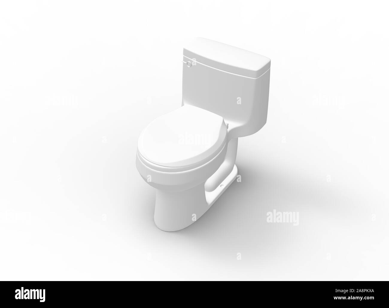 White toilet object 3D Rendering Stock Photo - Alamy