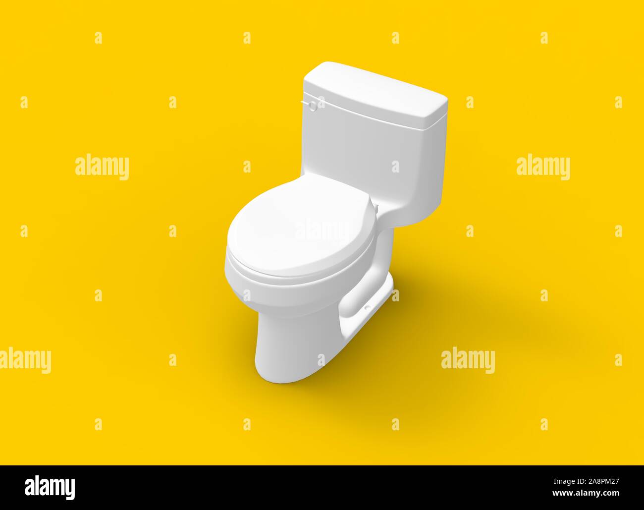 White toilet object 3D Rendering Stock Photo - Alamy