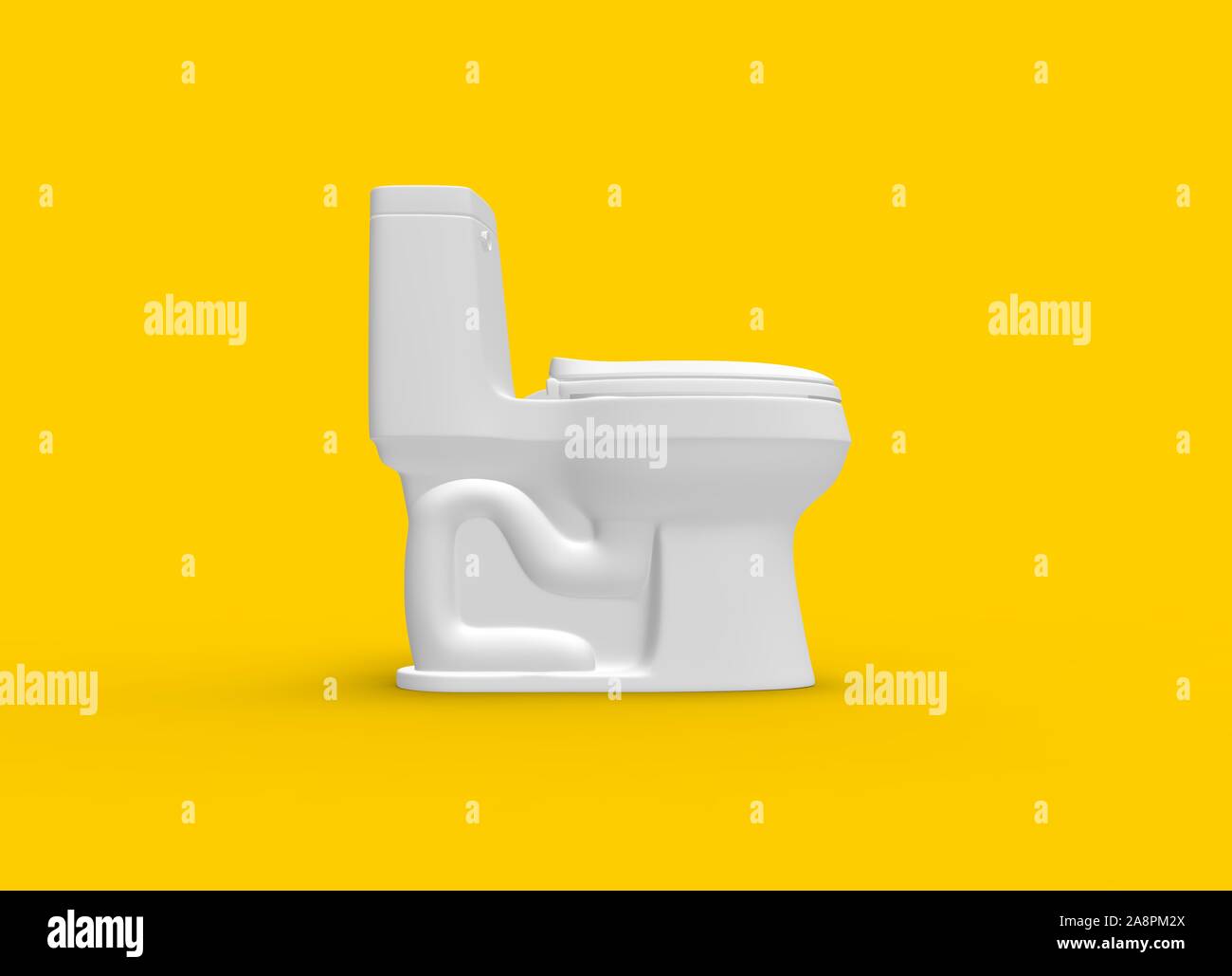 White toilet object 3D Rendering Stock Photo - Alamy