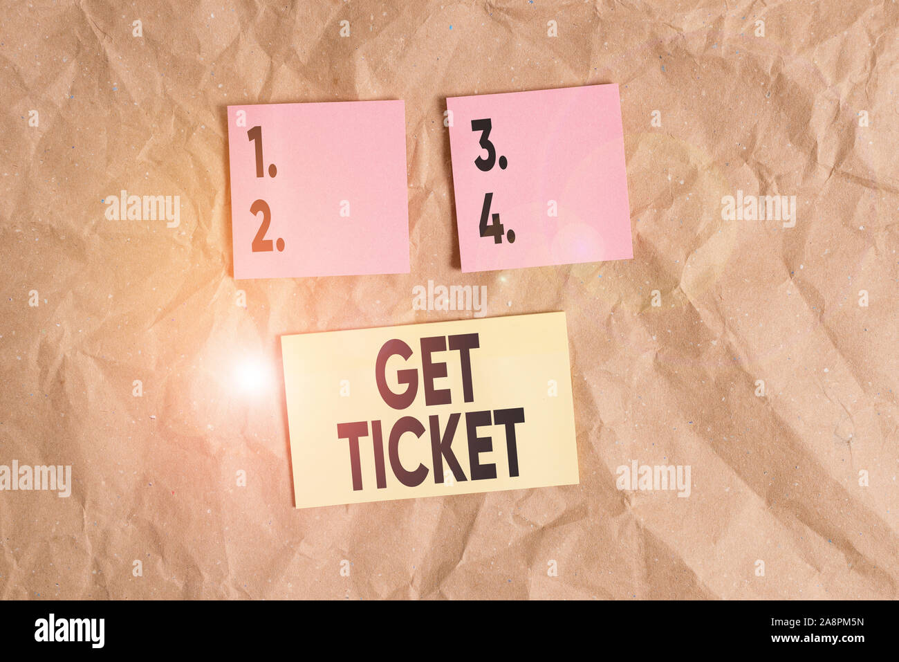 Word writing text Get Ticket. Business photo showcasing to have printed ...
