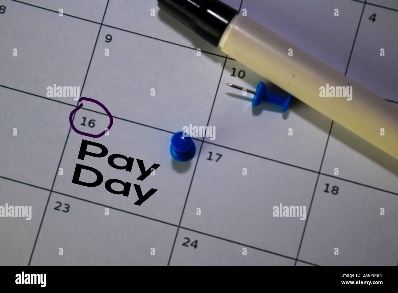 Pay Day Calendar High Resolution Stock Photography and Images - Alamy