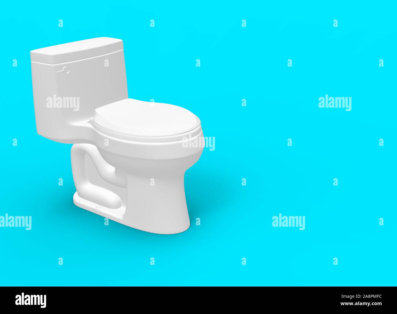 White toilet object 3D Rendering Stock Photo - Alamy
