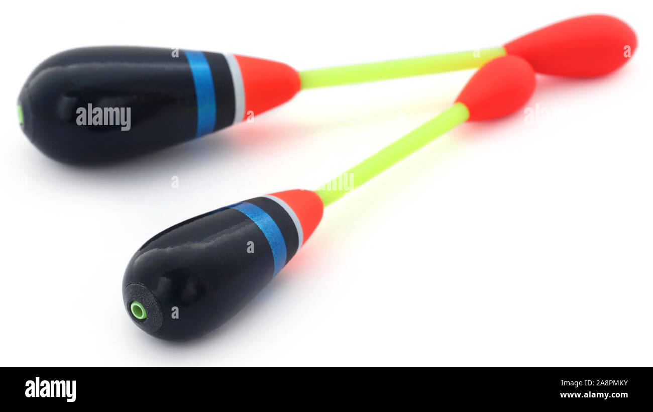 Fishing float over white background Stock Photo - Alamy