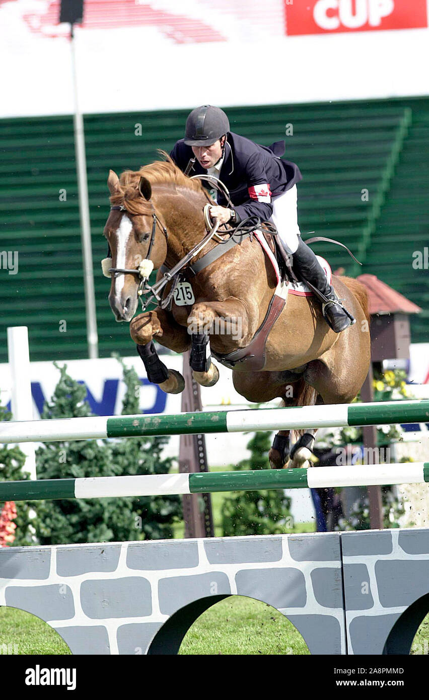 The National, Spruce Meadows, June 2001, John Pearce (CAN) riding Harry ...