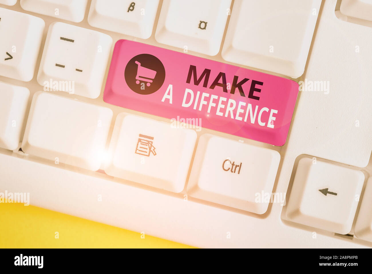 Writing note showing Make A Difference. Business concept for Mark an ...