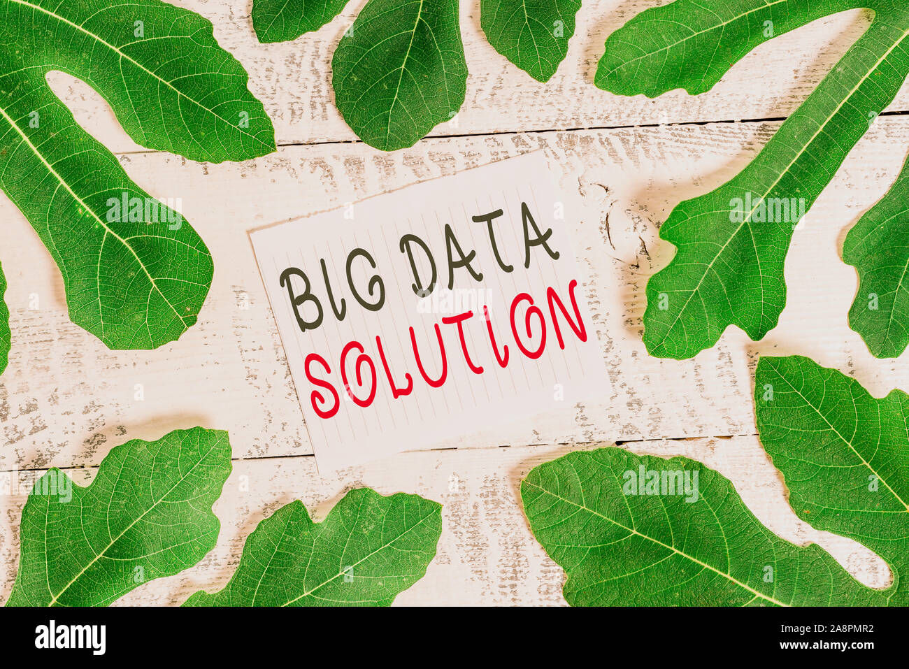 Conceptual hand writing showing Big Data Solution. Concept meaning Extracting value from huge ...