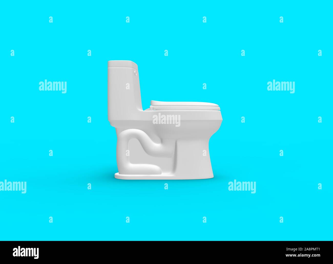 White toilet object 3D Rendering Stock Photo - Alamy