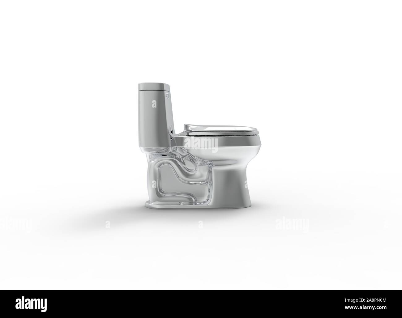 White toilet object 3D Rendering Stock Photo - Alamy