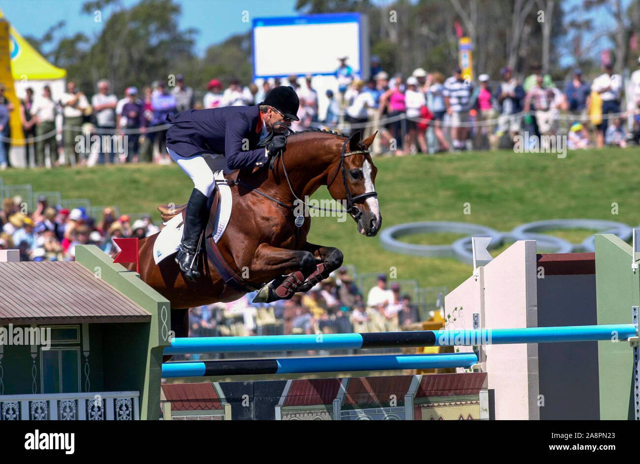 Olympic Games, Sydney, September 2000, Albert Voorn (NED) riding Lando ...