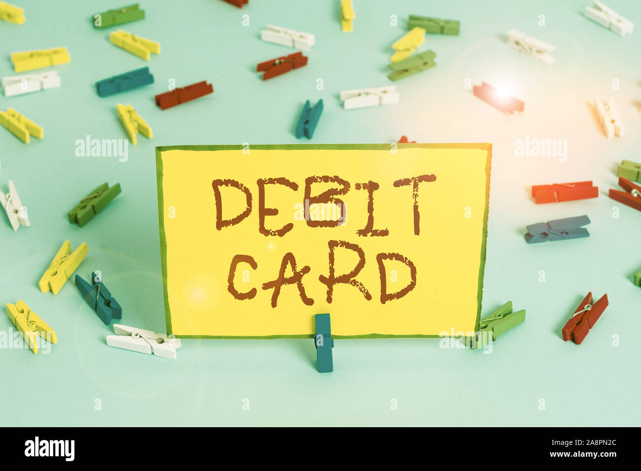 Word writing text Debit Card. Business photo showcasing card that ...
