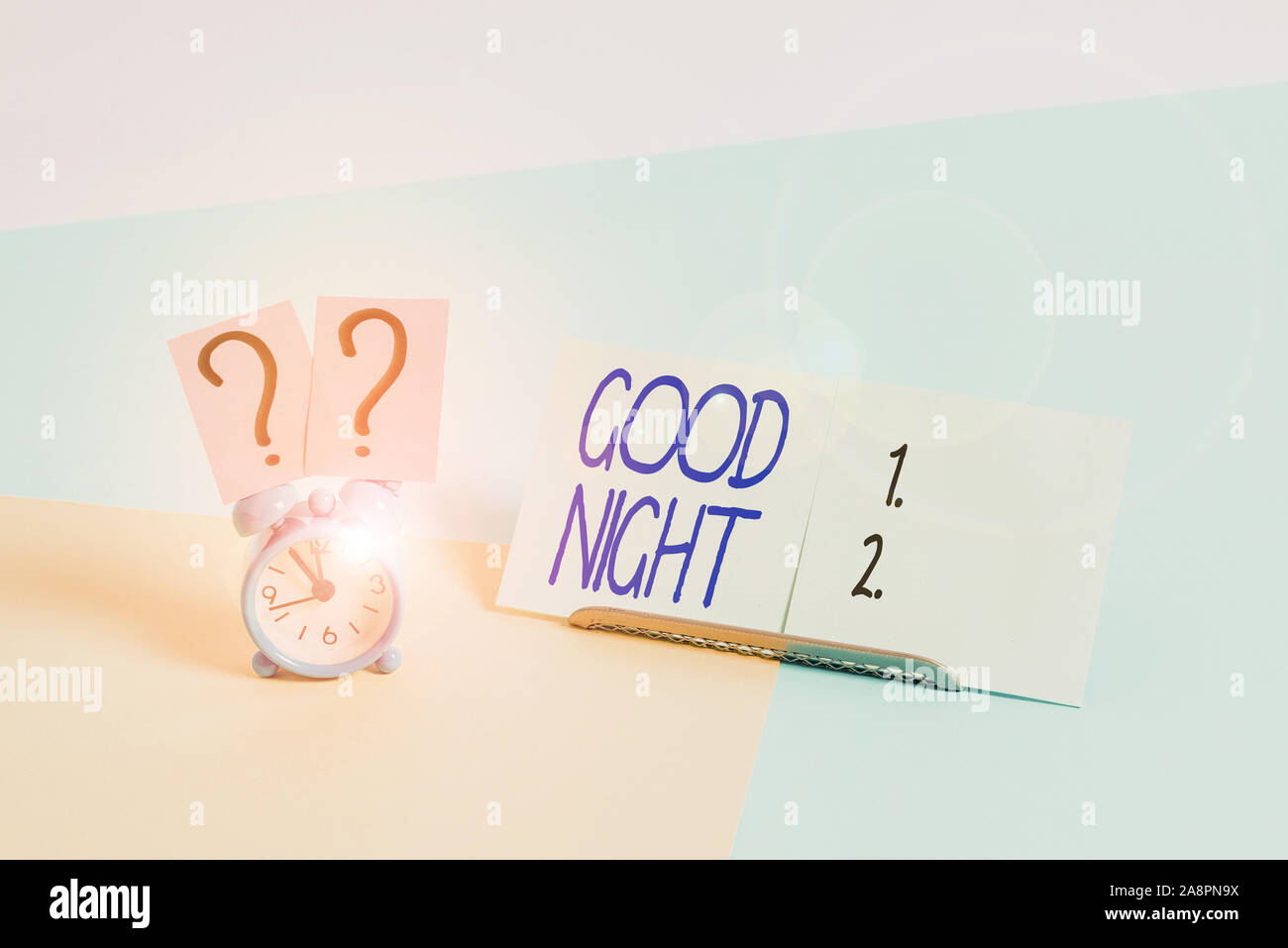Writing note showing Good Night. Business concept for expressing good ...
