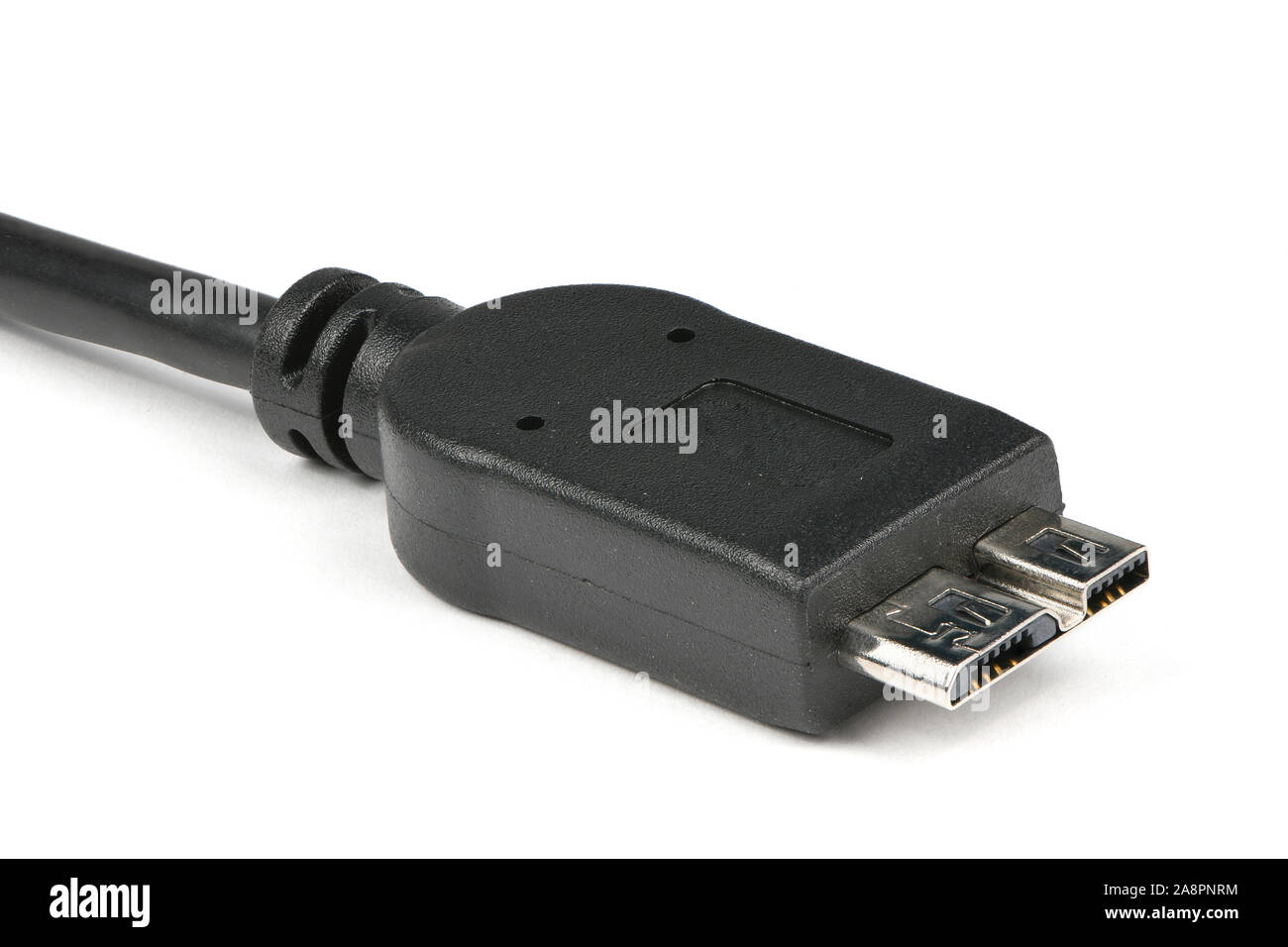 Closeup USB cable isolated on white. High resolution photo. Full depth ...