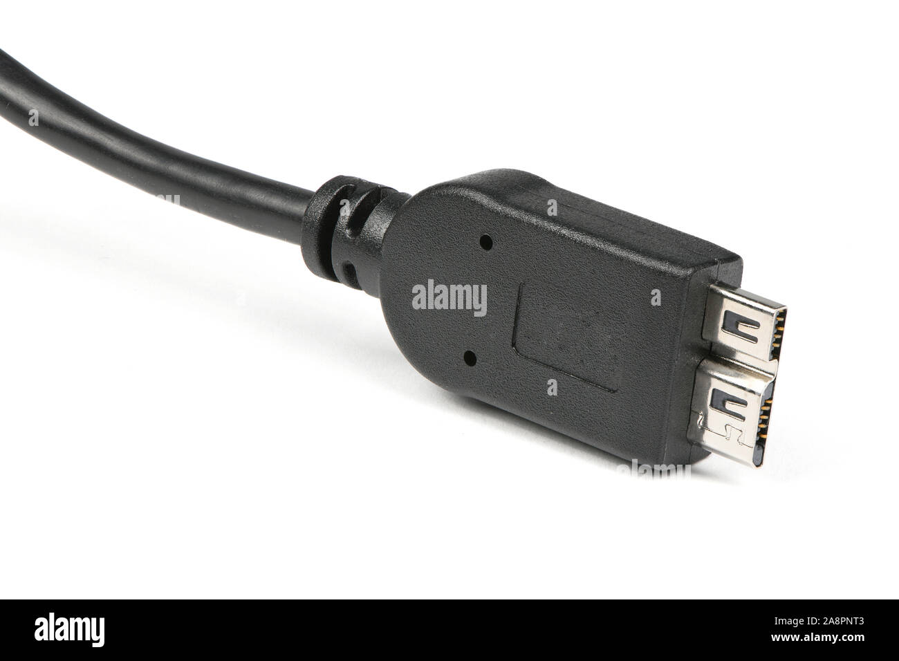 Closeup USB cable isolated on white. High resolution photo. Full depth ...