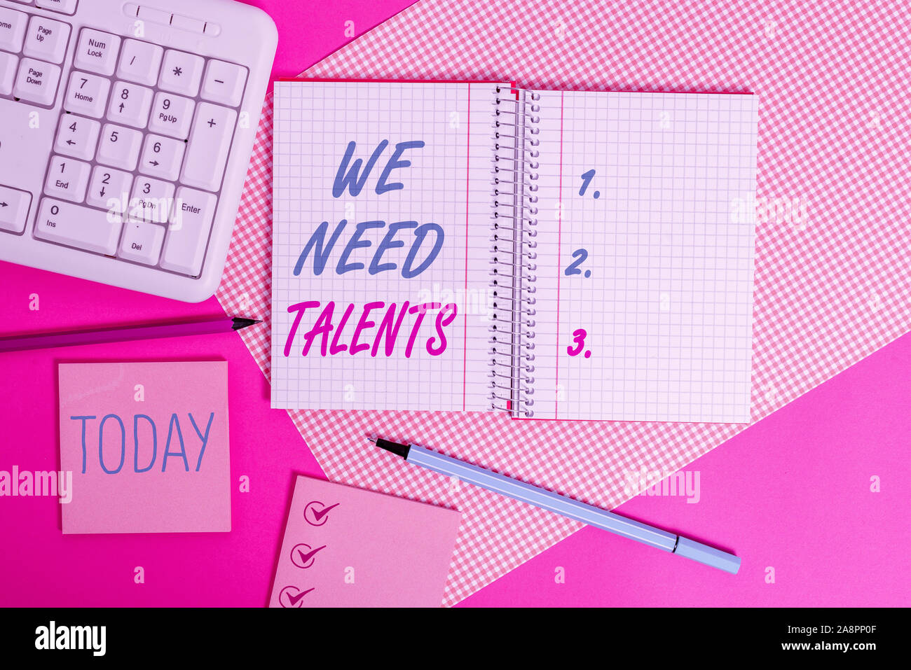 Handwriting text writing We Need Talents. Conceptual photo new ...