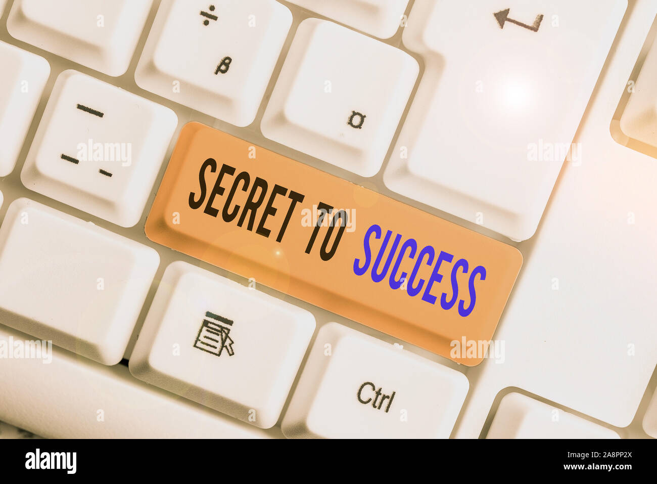 Text sign showing Secret To Success. Business photo text Unexplained ...
